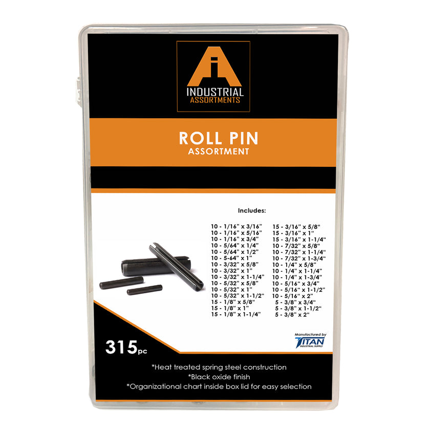 315 Piece Roll Pin Assortment – industrialassortments.com